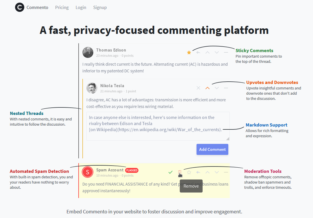 Commento - commenting done right