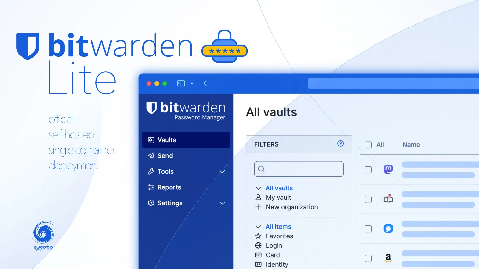 Bitwarden Lite - official self-hosted single Docker container deployment