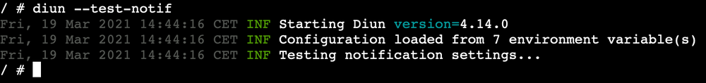 Diun - friendly docker image update notifier