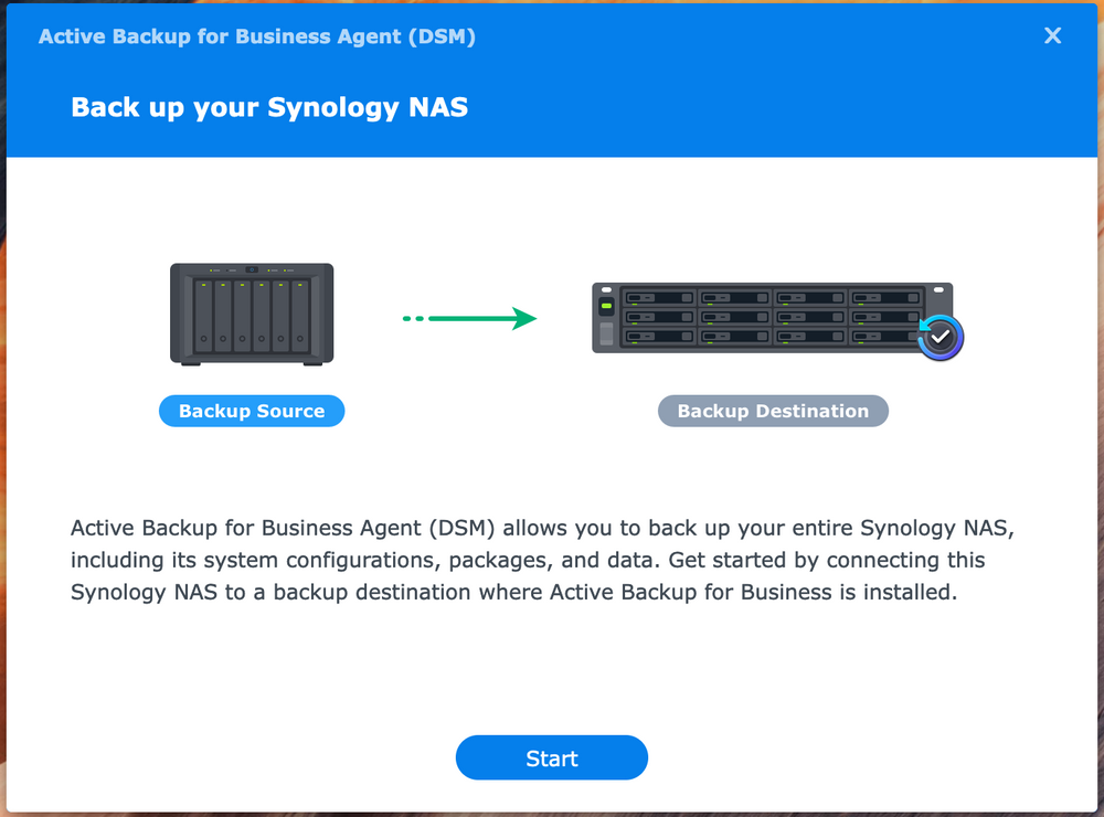 Active Backup for Business - DSM 7.1 disaster recovery