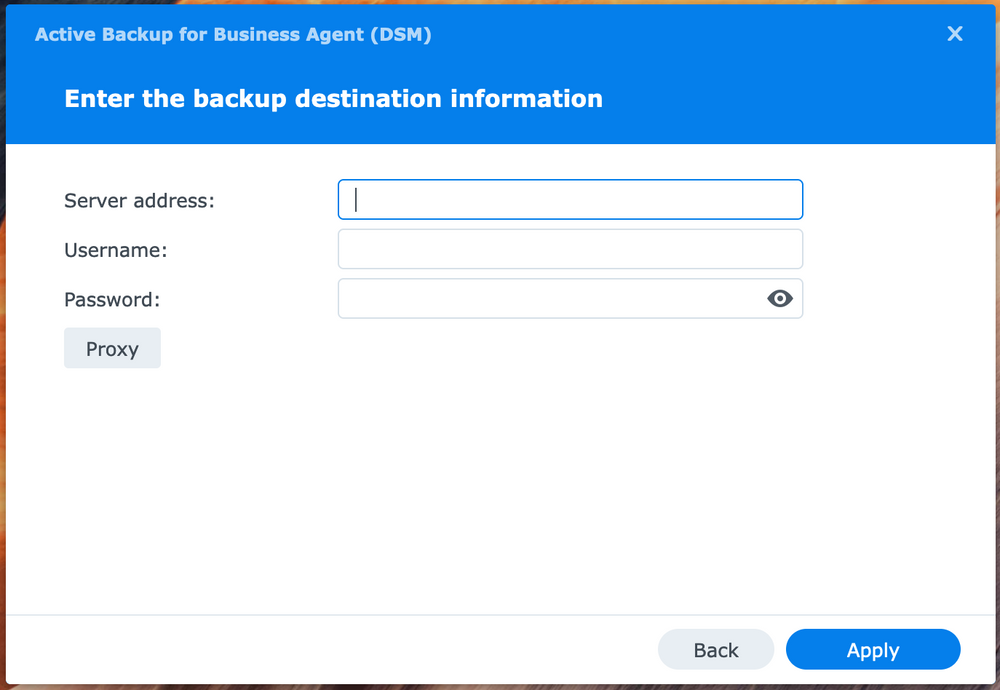 Active Backup for Business - DSM 7.1 disaster recovery