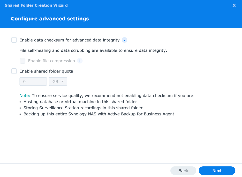 Synology 101 - Part 3: Shared Folders