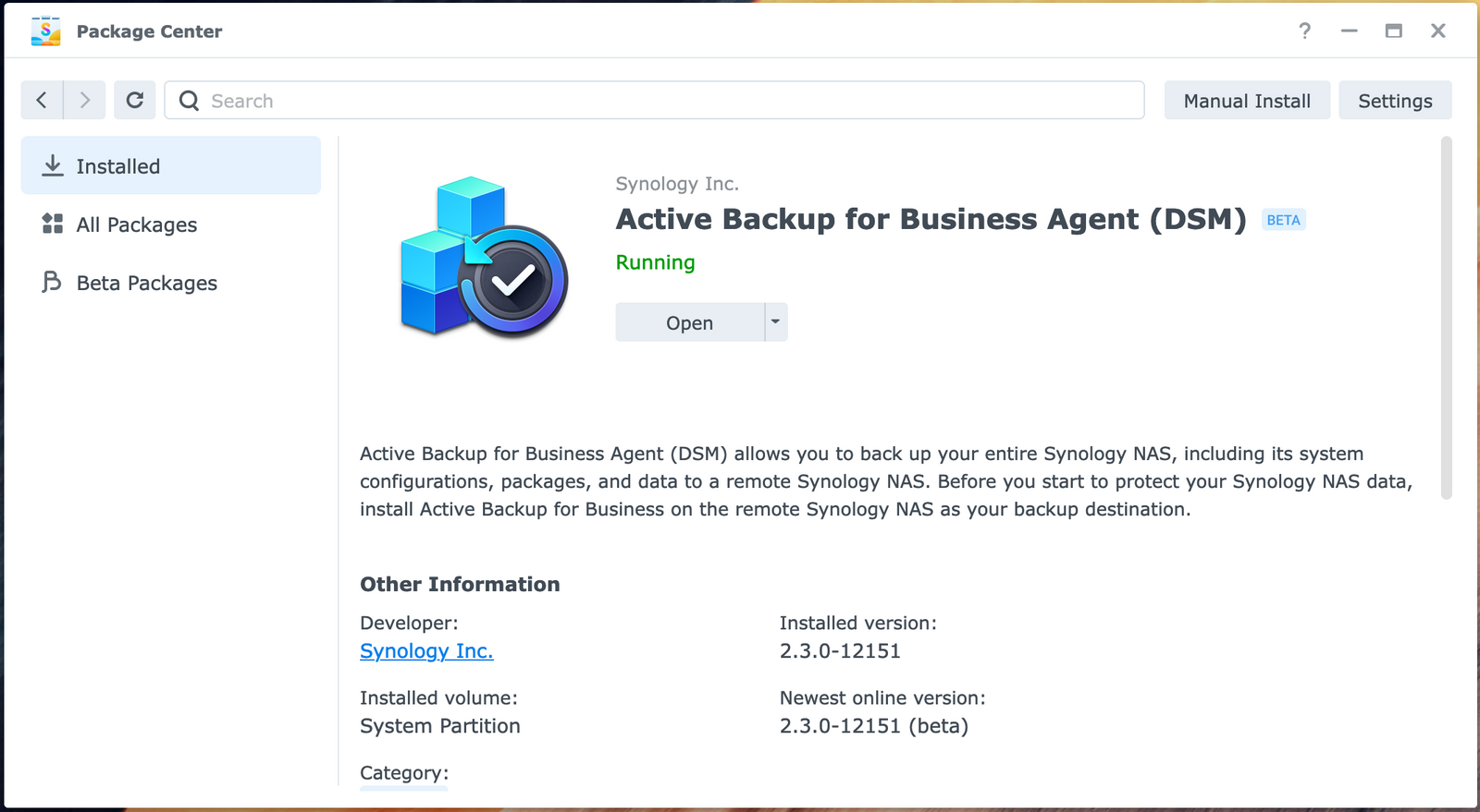 Active Backup for Business - DSM 7.1 disaster recovery