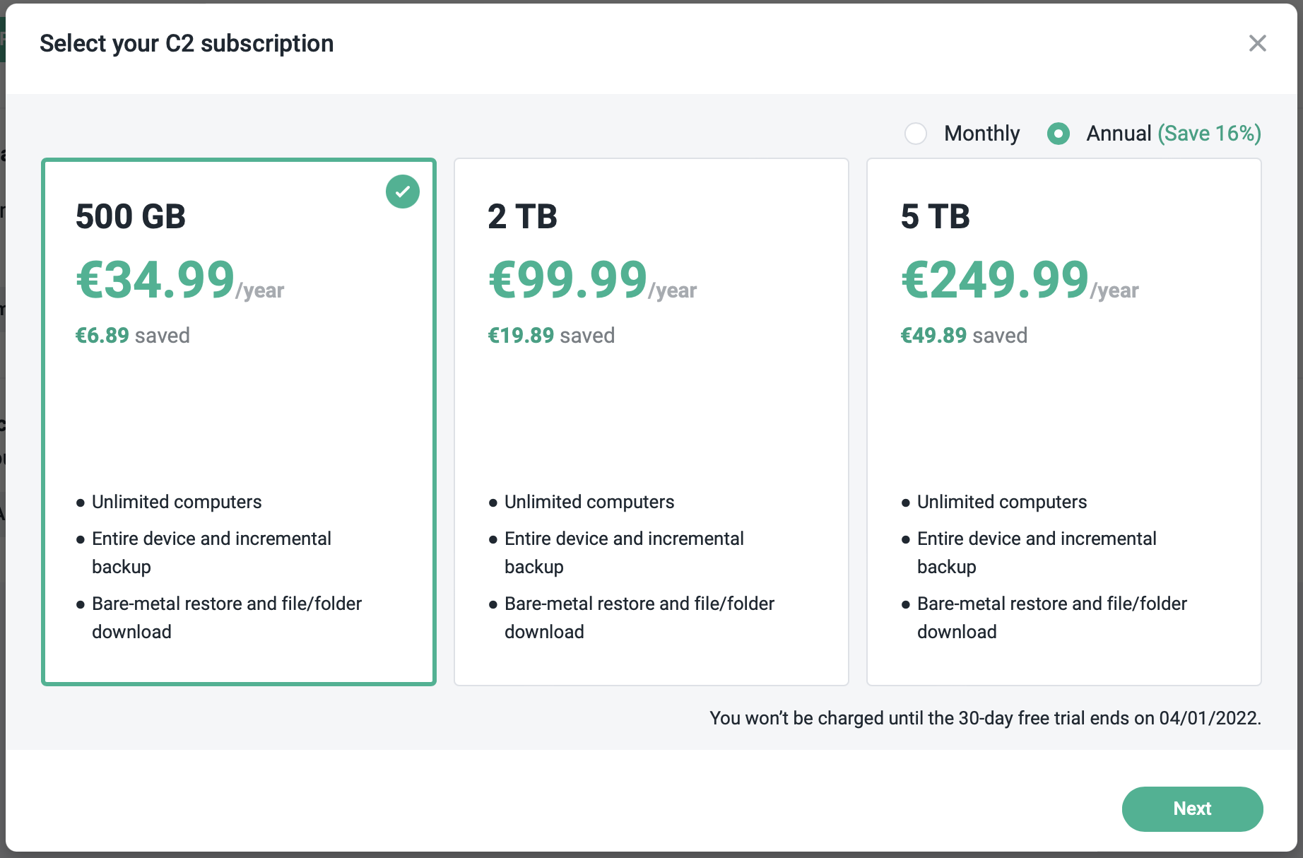 Synology C2 Backup - cloud backup service