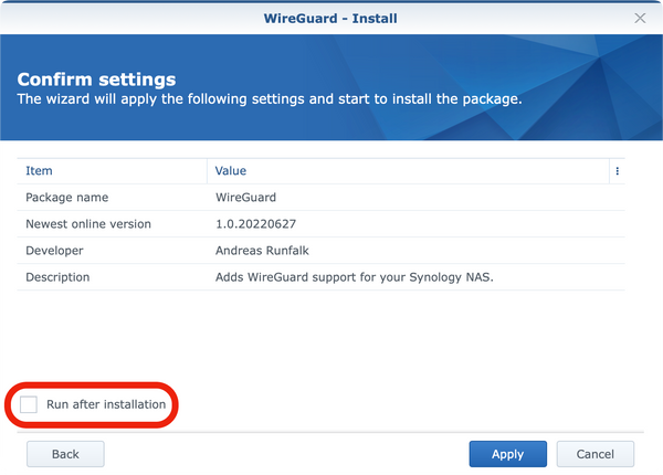 Wireguard SPK for your Synology NAS